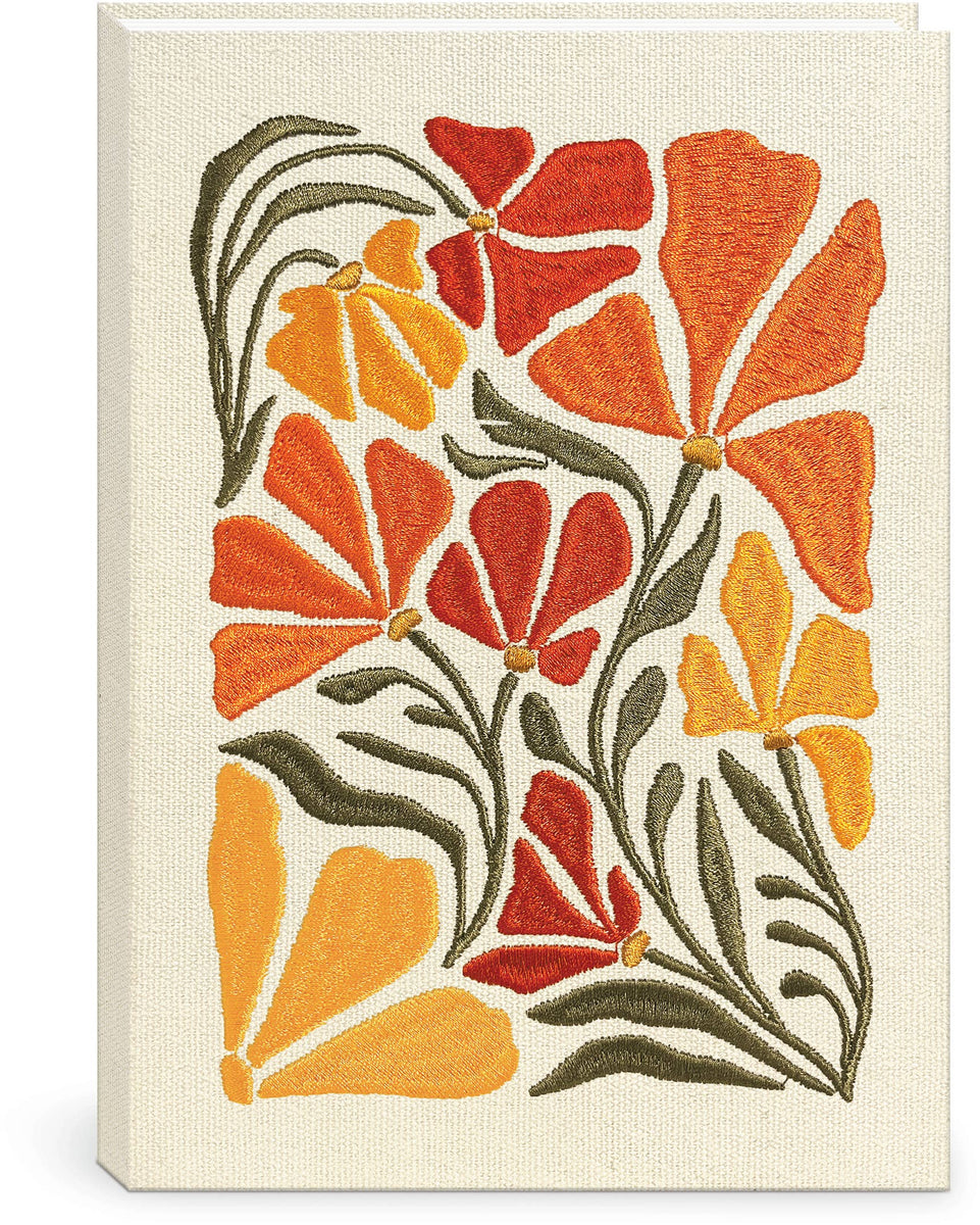 Journal, Fabric Embroidered Market Poppy – Le Village Marche